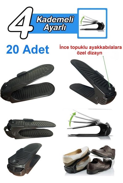 Geseus Ayakkabı Rampası Ayakkabı Düzenleyici ORGANIZER-20AD-YÜKSEKLIK Ayarlı Geseus Ayakkabı Rampası Ayakkabı Düzenleyici ORGANIZER-20AD-YÜKSEKLIK Ayarlı