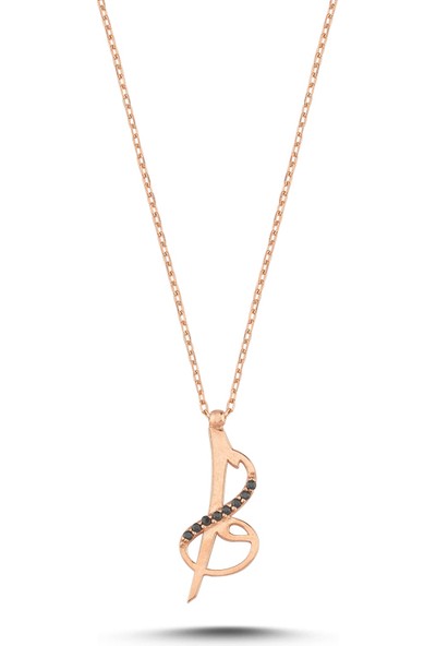 LEA's Pırlanta Siyah Pırlanta Taşlı Zincirli Kolye 23101721