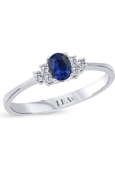 LEA's Pırlanta Pırlantalı Oval Safir Yüzük 13500015