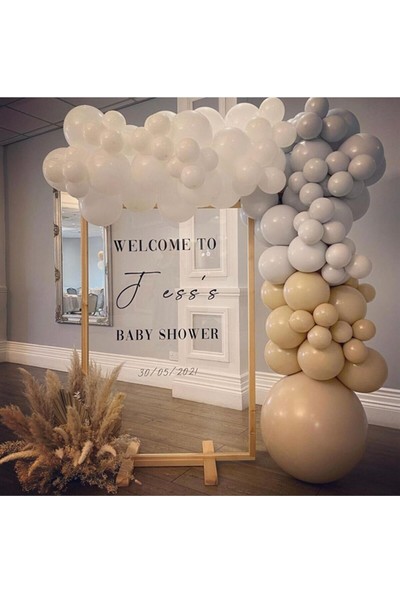 Bal10 Dünyası Pastel Gri-Beyaz-Ten Balon 70 Adet + 5 Mt. Balon Zinciri Bal10 Dünyası Pastel Gri-Beyaz-Ten Balon 70 Adet + 5 Mt. Balon Zinciri