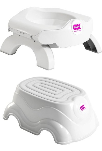 Okbaby Roady Katlanabilir Oturak ve Klozet Adaptörü & Herbie Yükseltici / Beyaz Okbaby Roady Katlanabilir Oturak ve Klozet Adaptörü & Herbie Yükseltici / Beyaz
