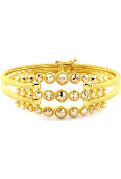 Altınkaynak 14 Ayar Kelepçeli Altın Bilezik