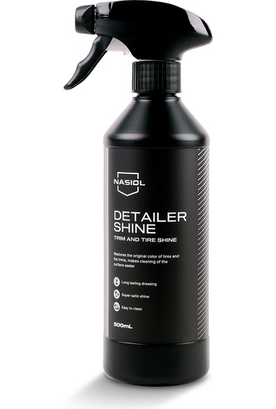 Nasiol DetailerShine Trim ve Lastik Parlatıcı 500 ml Nasiol DetailerShine Trim ve Lastik Parlatıcı 500 ml