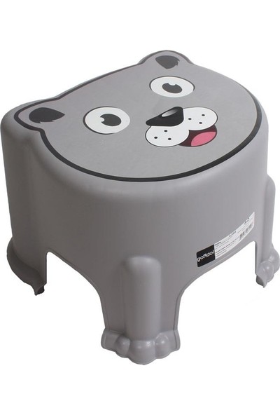 Gondol Kaymaz Tabanlı Çocuk Banyo, Bahçe ve Ev Taburesi Ayı Desenli Çocuk Taburesi