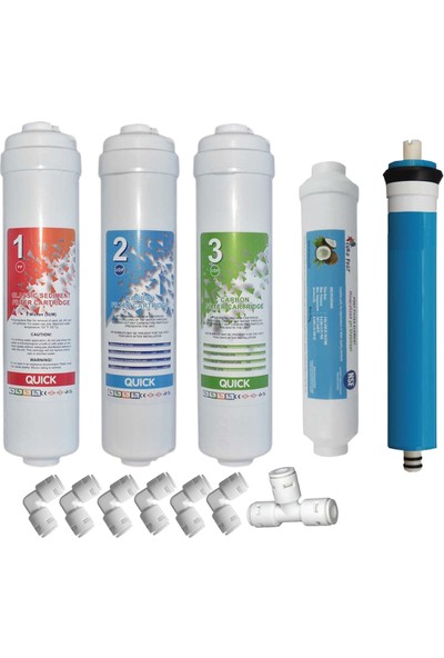 Sulook Inline Kapalı Kasa Tüm Su Arıtma Cihazlarına Uyumlu 5'li Filtre Takımı Sulook Inline Kapalı Kasa Tüm Su Arıtma Cihazlarına Uyumlu 5'li Filtre Takımı