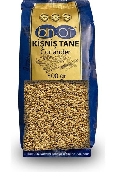 Binot Kişniş Tane 500 gr Ekonomik Paket Coriander