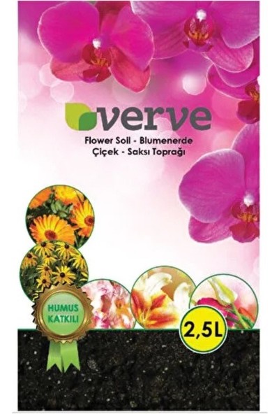 Verve Humus ve Kil Katkılı Çiçek Toprağı 2,5 Lt