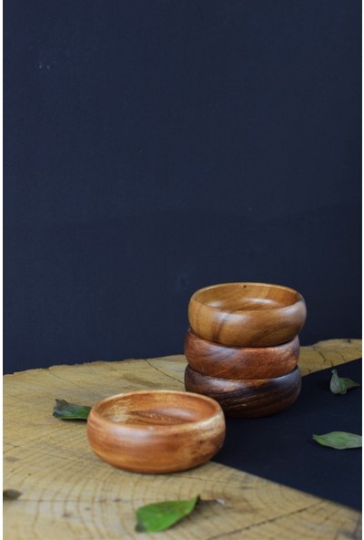 Avantage Home Linda - 4'lü Yuvarlak Akasya Çerezlik Avantage Home Linda - 4'lü Yuvarlak Akasya Çerezlik