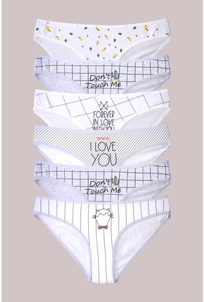 Dominant Kadın Pamuklu Renkli 6'lı Külot 35700-49