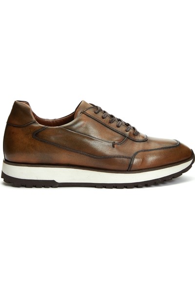 Kahverengi Erkek Deri Sneaker