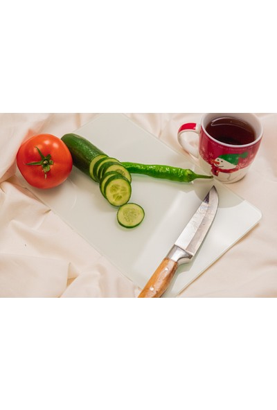 Grande Home Cam Tezgah Koruyucu Kesme&koruma Tahtası