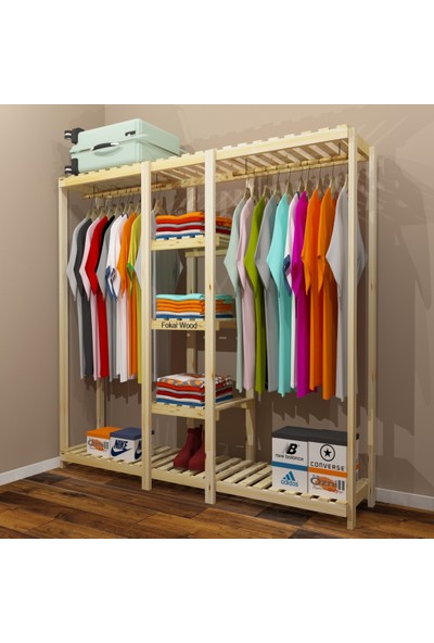 Fokai Wood -Dula - El Yapımı Açık Ahşap Gardırop Fokai Wood -Dula - El Yapımı Açık Ahşap Gardırop