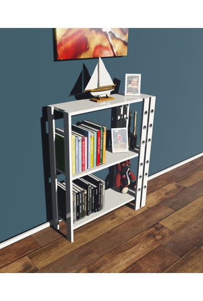Fokai Wood Buddy White - Puantiyeli Kitaplık ve Raf Sistemi