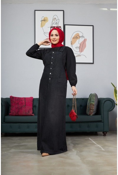 Neways Yan Cepli Salopet Siyah Neways 2225