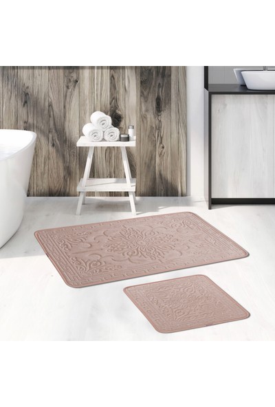 Veldena Geleneksel Motif 2'li Banyo Paspas Takımı