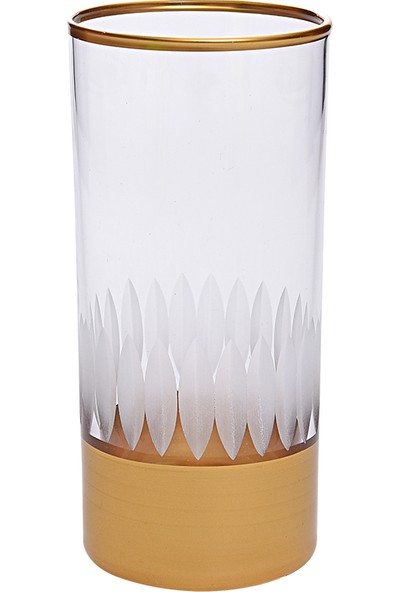 Decorium Su Bardağı Çizik Kesme Gold GD10