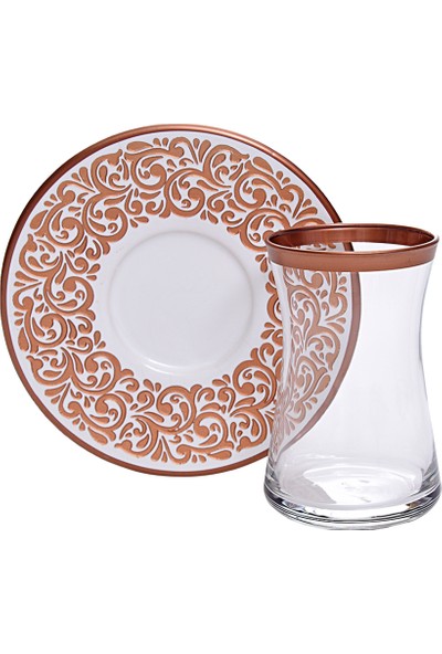 Decorium Çay Takımı 6'lı 12 Parça Rose Gold