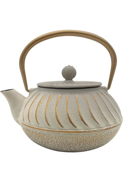 Taşev Linden - Sümbül Döküm Demlik 750 ml Beyaz