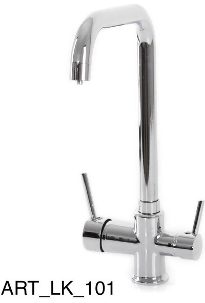 Kca Armatür Arıtmalı Mutfak Eviye Bataryası Köşe Borulu Su Arıtma Çıkışlı Krom