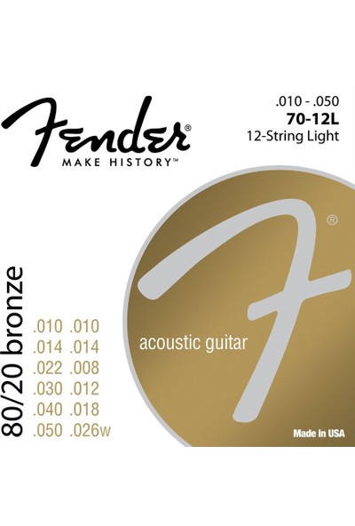 Fender 0730070423 Akustık Gıtar Telı 70-12L Fender 0730070423 Akustık Gıtar Telı 70-12L