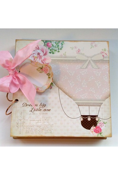 Kız Bebek Vintage Tasarımlı Fotograf Albümü