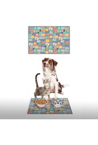 Water Food Kedi Köpek Mektup Temalı Dijital Baskılı 35X50 Dekoratif Çok Amaçlı Mama Altlığı Mama Paspası Water Food Kedi Köpek Mektup Temalı Dijital Baskılı 35X50 Dekoratif Çok Amaçlı Mama Altlığı Mama Paspası