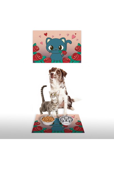 Water Food Kedi Köpek Desenli Dijital Baskılı 35X50CM Dekoratif Çok Amaçlı Iç ve Dış Kapı Paspası Mama Paspası Water Food Kedi Köpek Desenli Dijital Baskılı 35X50CM Dekoratif Çok Amaçlı Iç ve Dış Kapı Paspası Mama Paspası