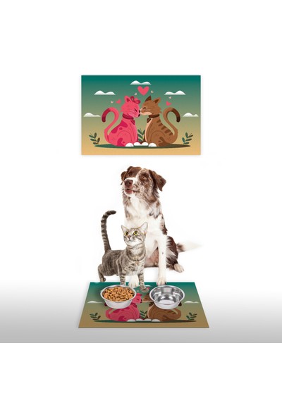 Water Food Kedi Köpek Desenli Dijital Baskılı 35X50CM Dekoratif Çok Amaçlı Iç ve Dış Kapı Paspası Mama Paspası Water Food Kedi Köpek Desenli Dijital Baskılı 35X50CM Dekoratif Çok Amaçlı Iç ve Dış Kapı Paspası Mama Paspası
