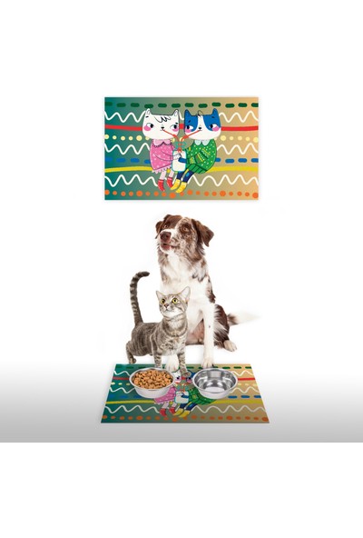 Water Food Kedi Köpek Desenli Dijital Baskılı 35X50CM Dekoratif Çok Amaçlı Iç ve Dış Kapı Paspası Mama Paspası Water Food Kedi Köpek Desenli Dijital Baskılı 35X50CM Dekoratif Çok Amaçlı Iç ve Dış Kapı Paspası Mama Paspası