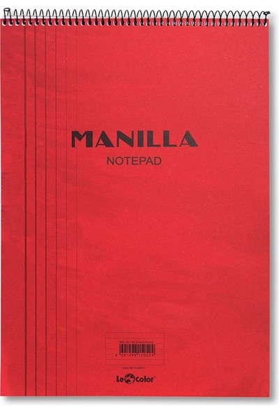 Manilla Ofis Bloknot A4 Kareli Kırmızı Manilla Ofis Bloknot A4 Kareli Kırmızı