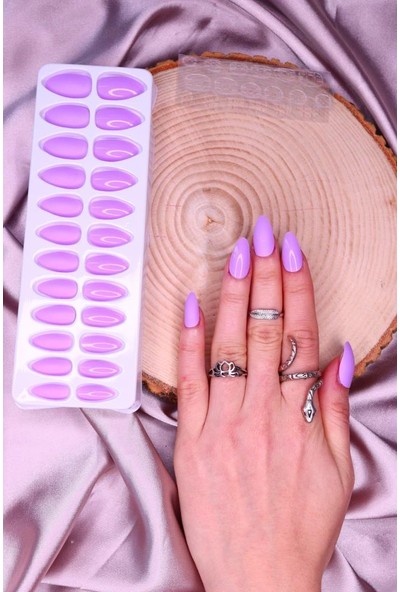 24'lü Mat - Parlak Takma Tırnak Modelleri