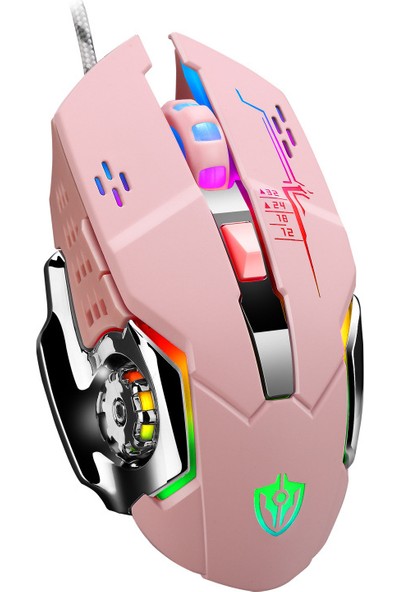 Bao USB Kablolu Oyun Faresi Ayarlanabilir 6 Düğme (Yurt Dışından)