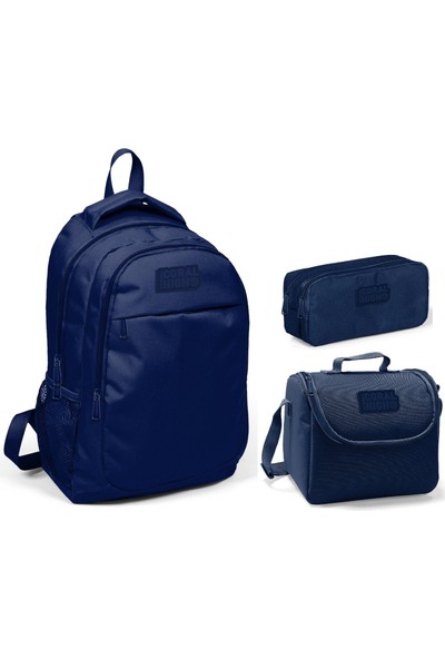 Coral High Lacivert Erkek Çocuk Ilkokul Çanta Seti - Sırt Çantası+Beslenme+Kalemlik Coral High Lacivert Erkek Çocuk Ilkokul Çanta Seti - Sırt Çantası+Beslenme+Kalemlik