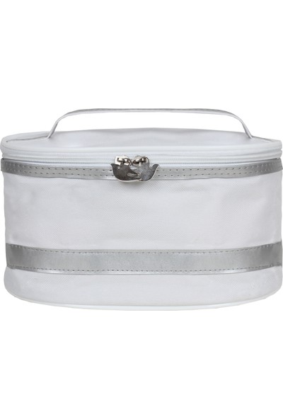 Dove Fermuarlı Beyaz Kapaklı Makyaj Çantası
