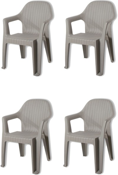 Bs Plastik Rattan Polo 4 Adet Plastik Sandalye Bs Plastik Rattan Polo 4 Adet Plastik Sandalye