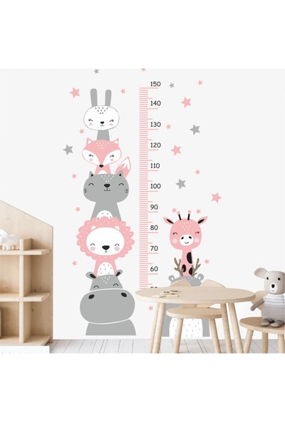 Piksel Grafik Sevimli Arkadaşlar Boy Ölçer Çocuk Odası Duvar Sticker Piksel Grafik Sevimli Arkadaşlar Boy Ölçer Çocuk Odası Duvar Sticker