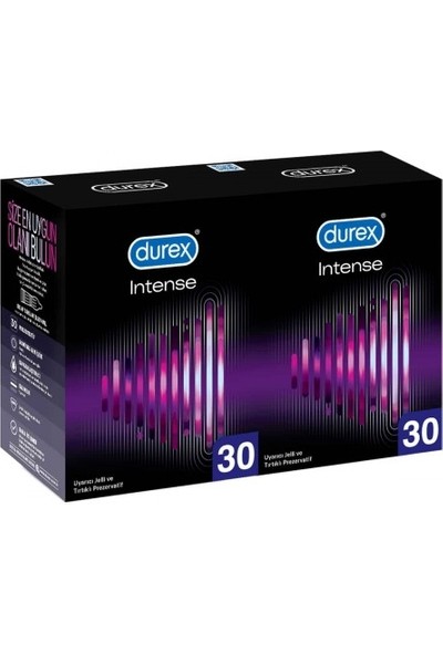 Durex Intense Uyarıcı Prezervatif 30 Lu x 2 Adet (60 Adet) Durex Intense Uyarıcı Prezervatif 30 Lu x 2 Adet (60 Adet)