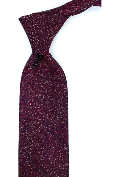 La Pescara Bordo Kum Desen Mendilli Klasik Kravat KK10926