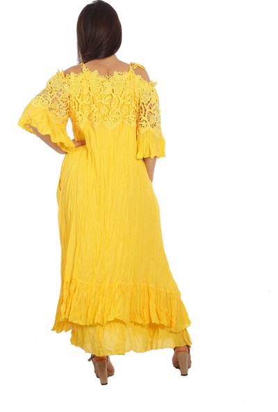 Kadın Otantik Italyan Ipek/keten Yazlık Büyük Beden Elbise