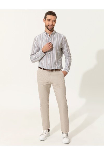 Pierre Cardin Bej Regular Fit Chino Pantolon 50251035-VR011 Pierre Cardin Bej Regular Fit Chino Pantolon 50251035-VR011