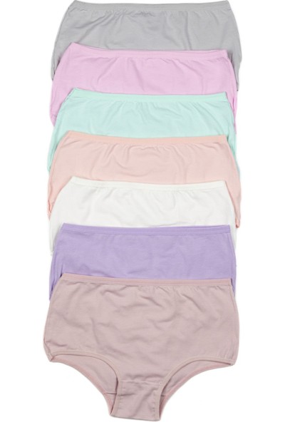 Nicoletta Somon Kadın Külot Yuksek Bel 7 Li Paket Likralı Nicoletta Somon Kadın Külot Yuksek Bel 7 Li Paket Likralı