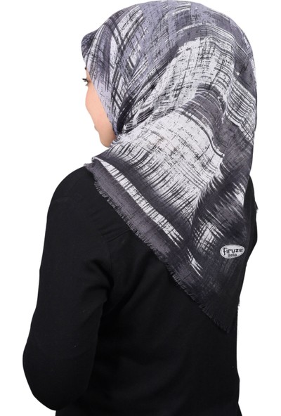 Firuze Bella Desenli Keten Flamlı Eşarp - Desen-21 - Renk-15 Firuze Bella Desenli Keten Flamlı Eşarp - Desen-21 - Renk-15