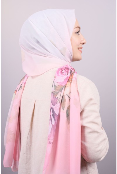 Softel Desenli Dijital Şifon Şal - Desen-03 - Renk-07