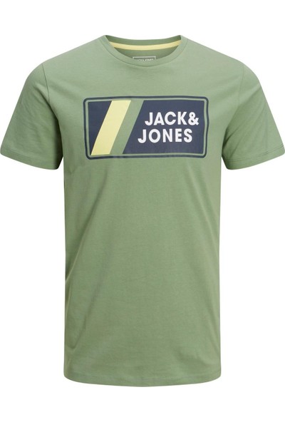 Jack Jones Jcojake Erkek Tshirt Açik Yeşil 12207493