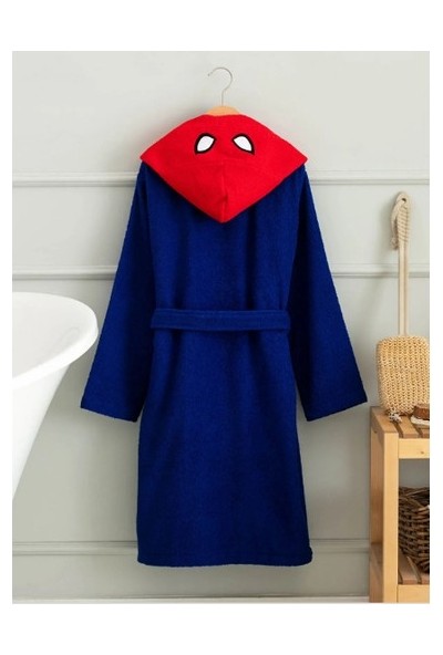Zambak Tekstil Spiderman Lisanslı Lacivert Erkek Çocuk Bornozu Zambak Tekstil Spiderman Lisanslı Lacivert Erkek Çocuk Bornozu