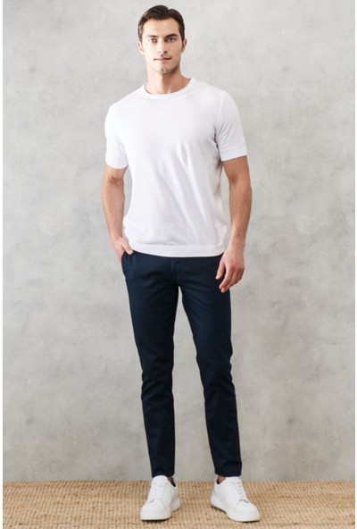 Altınyıldız Classics Slim Fit Armürlü Yan Cepli Pamuklu Chino Pantolon
