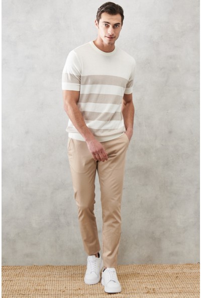 Altınyıldız Classics Slim Fit Armürlü Yan Cepli Pamuklu Chino Pantolon