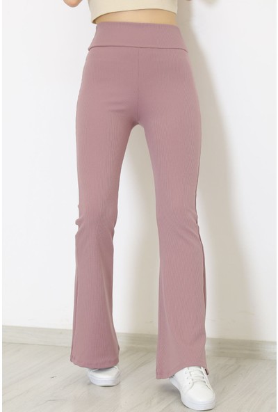 İsunstore Kaşkorse Ispanyol Paça Tayt Gülkurusu - 8927.1567.