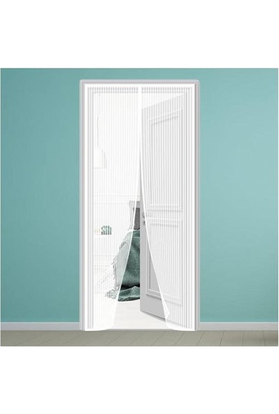 Yenihomecare Beyaz Mıknatıslı Ergonomik Tül Kapı Sinekliği 716391