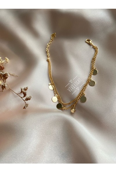 Vivi Light Takı Gold Halhal Vivi Light Takı Gold Halhal